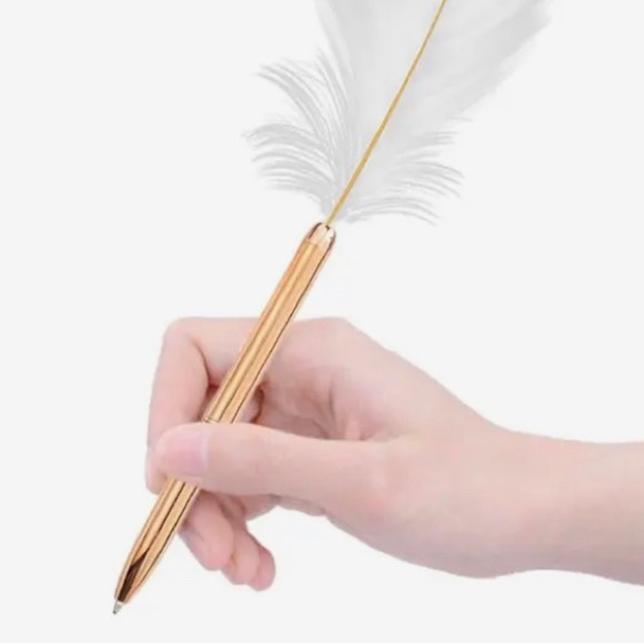 Accessories | New Stylish White Feather Ballpoint Pen Wedding Writing ...